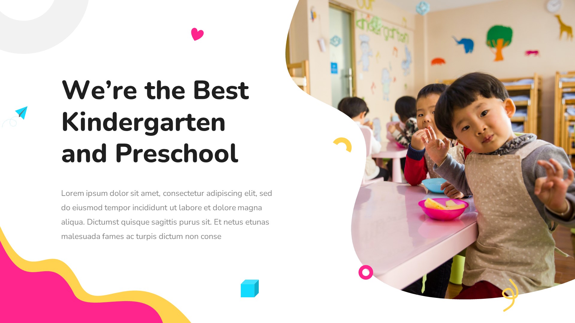 Kindergarten & Preschool PowerPoint Template, Presentation Templates