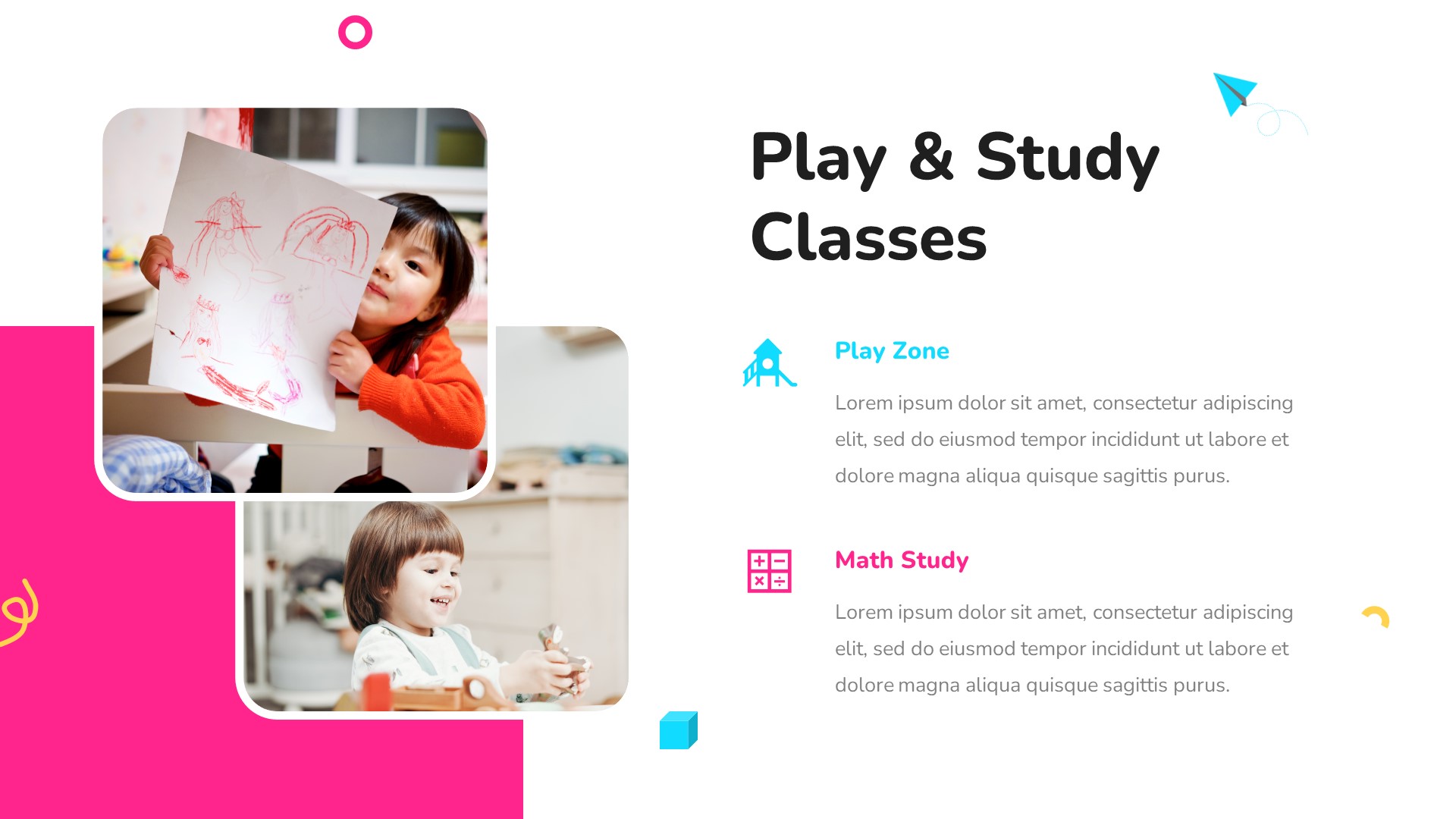 Kindergarten & Preschool PowerPoint Template, Presentation Templates