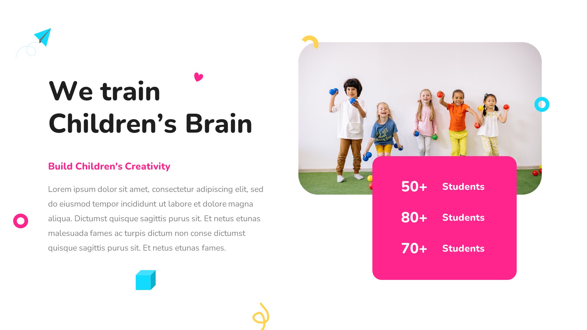 Kindergarten & Preschool PowerPoint Template, Presentation Templates