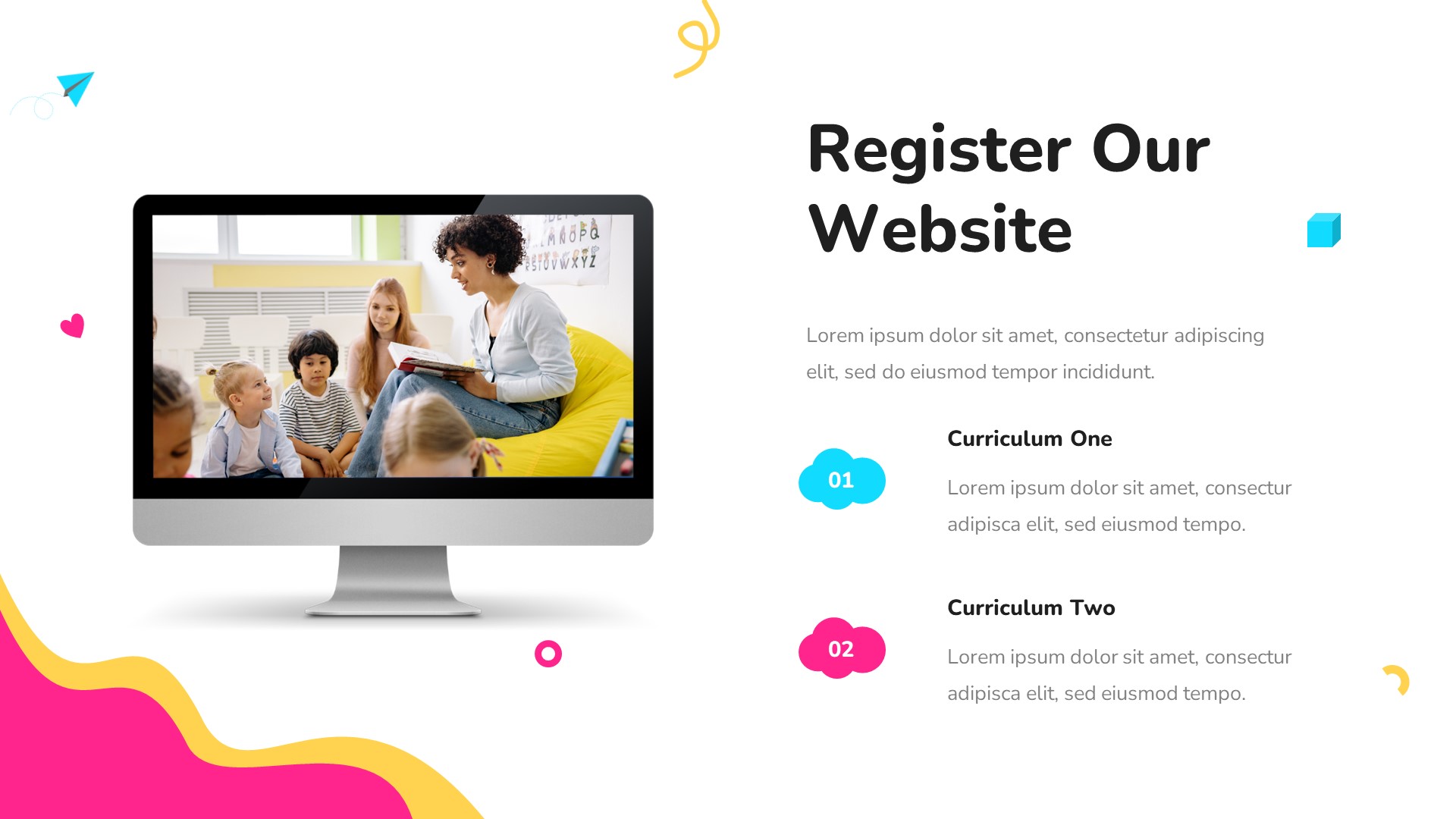 Kindergarten & Preschool PowerPoint Template, Presentation Templates