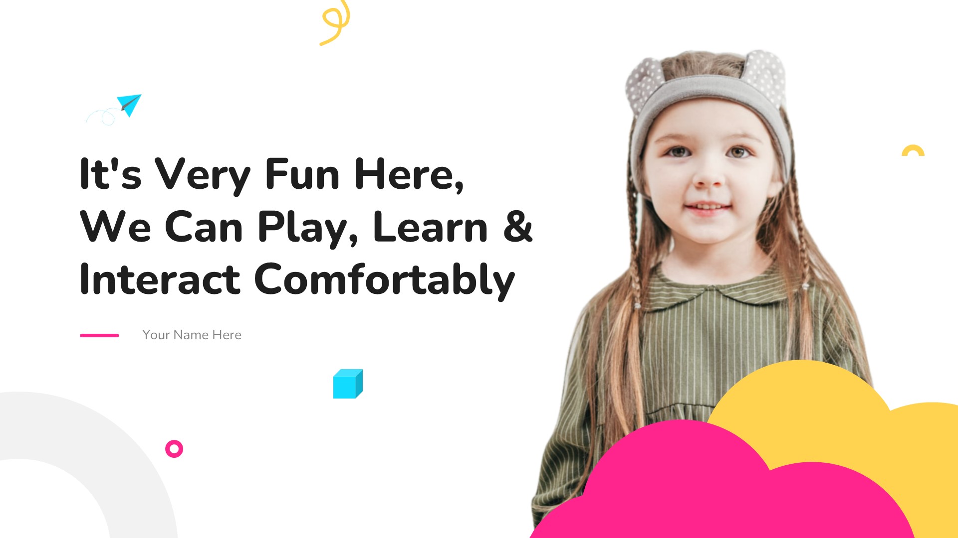 Kindergarten & Preschool PowerPoint Template, Presentation Templates