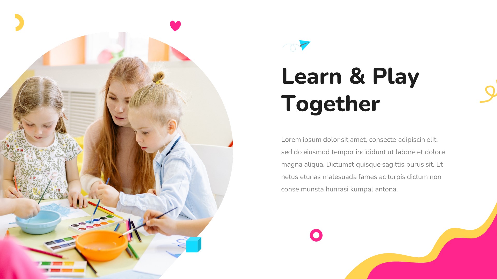 Kindergarten & Preschool PowerPoint Template, Presentation Templates