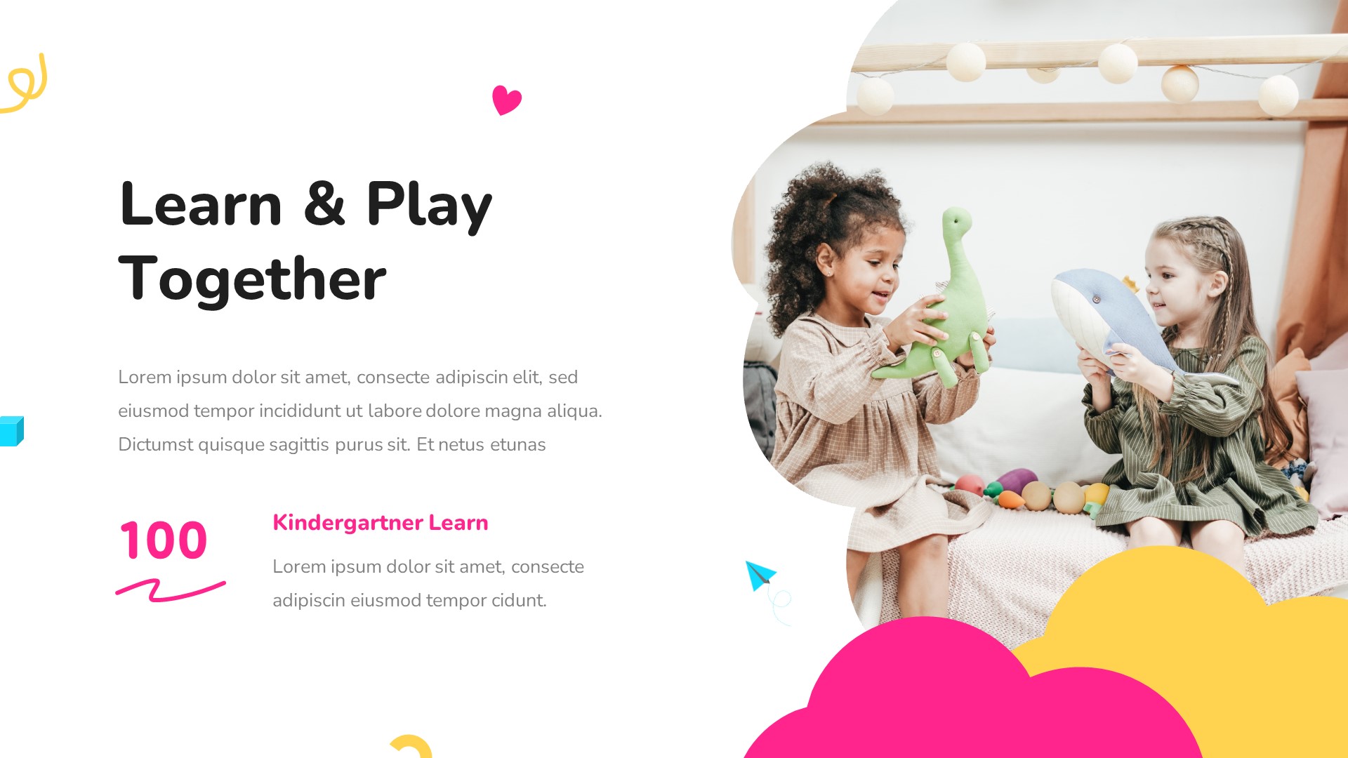 Kindergarten & Preschool PowerPoint Template, Presentation Templates