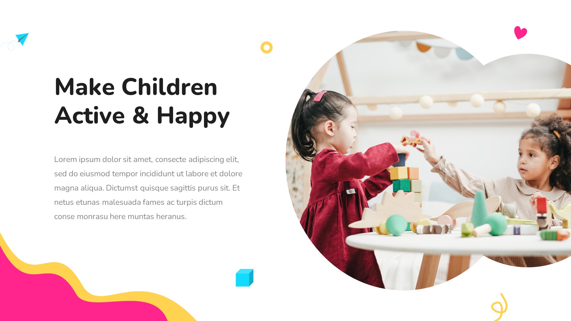 Kindergarten & Preschool PowerPoint Template, Presentation Templates