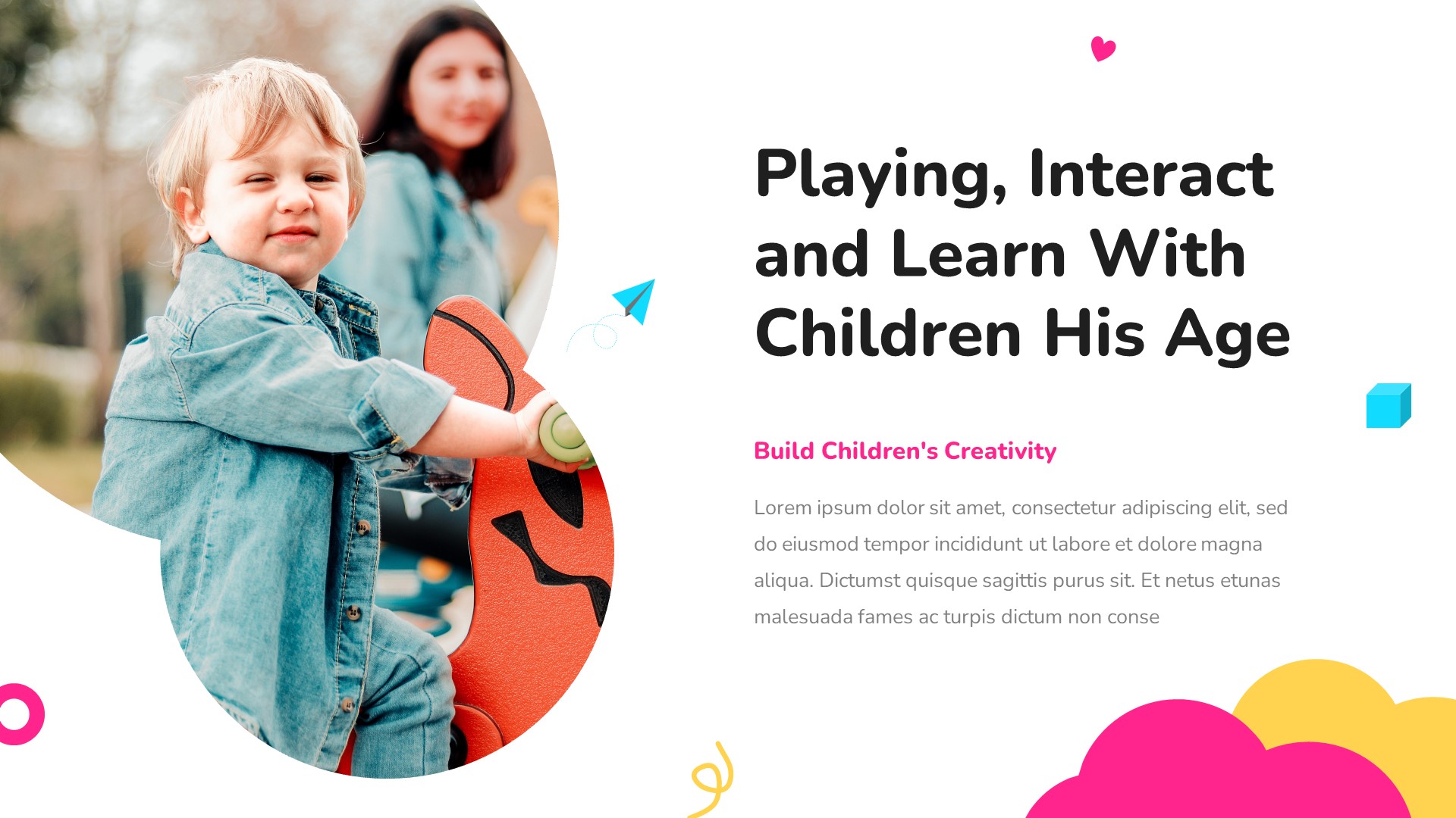 Kindergarten & Preschool PowerPoint Template, Presentation Templates