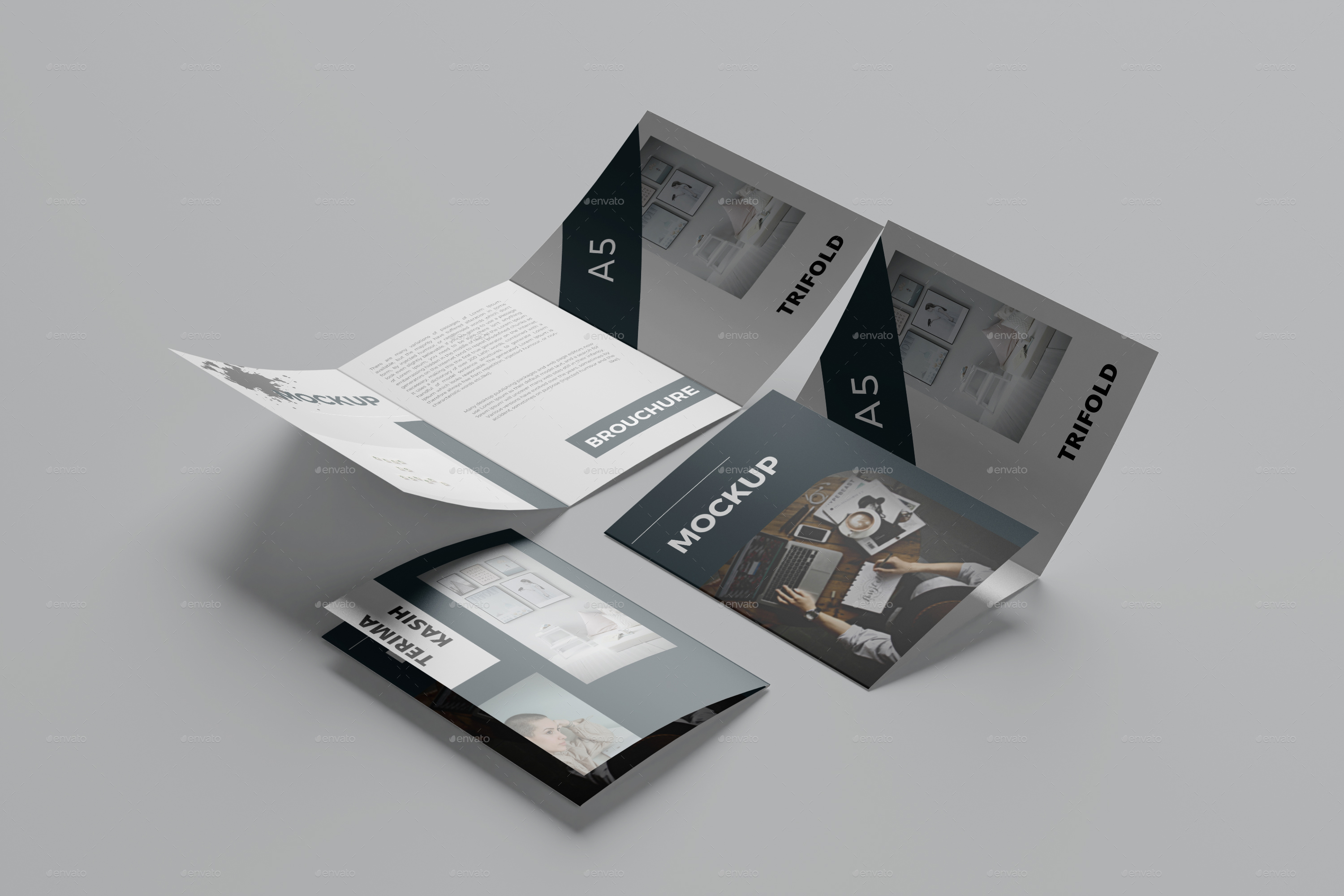 A5 Trifold Brochure Mockup, Graphics | GraphicRiver