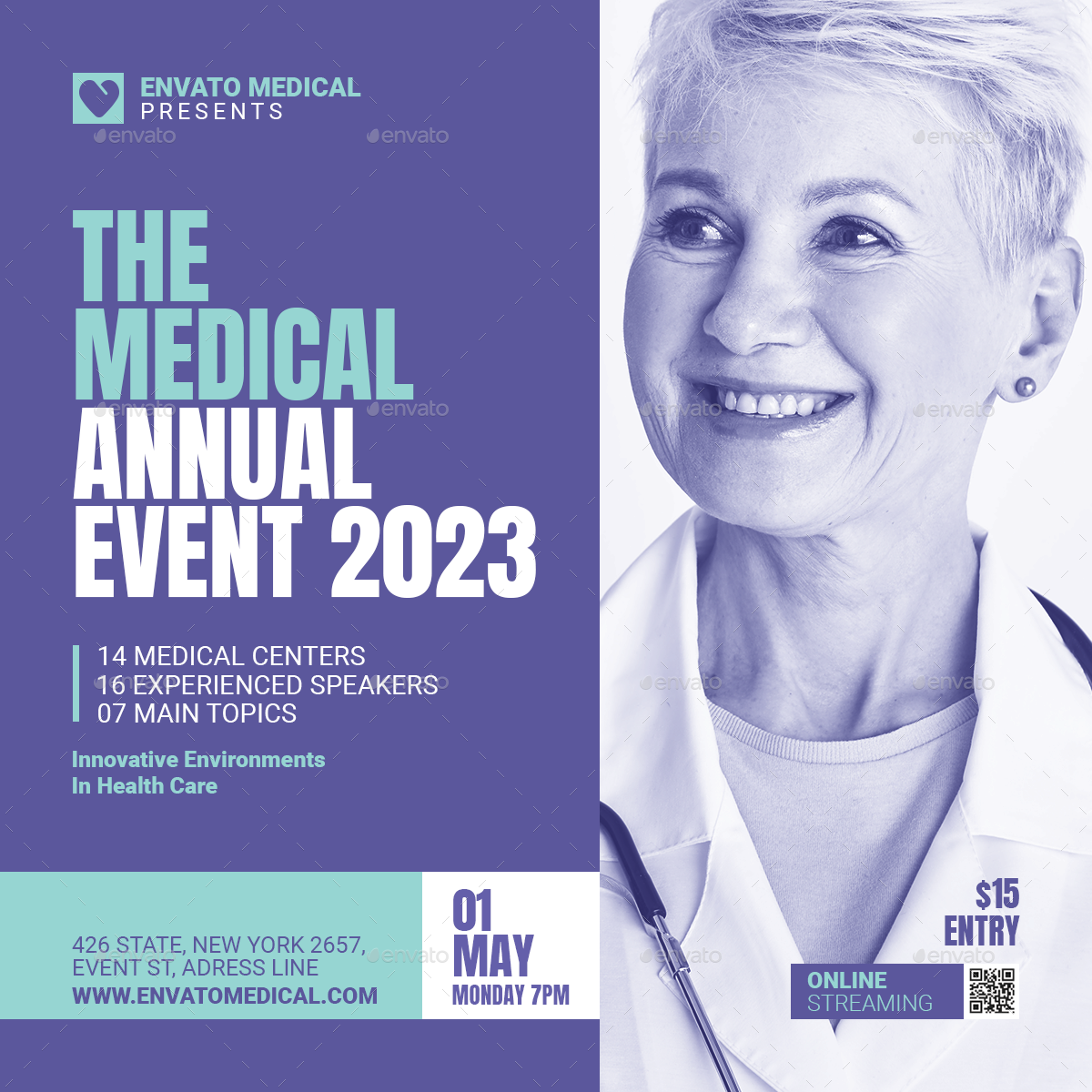 Medical Event Flyer, Print Templates | GraphicRiver