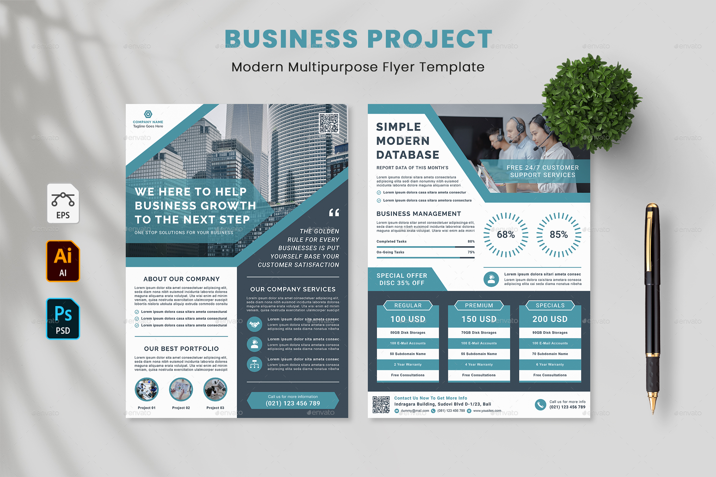 Business Project Flyer Template by SigmaSlides | GraphicRiver