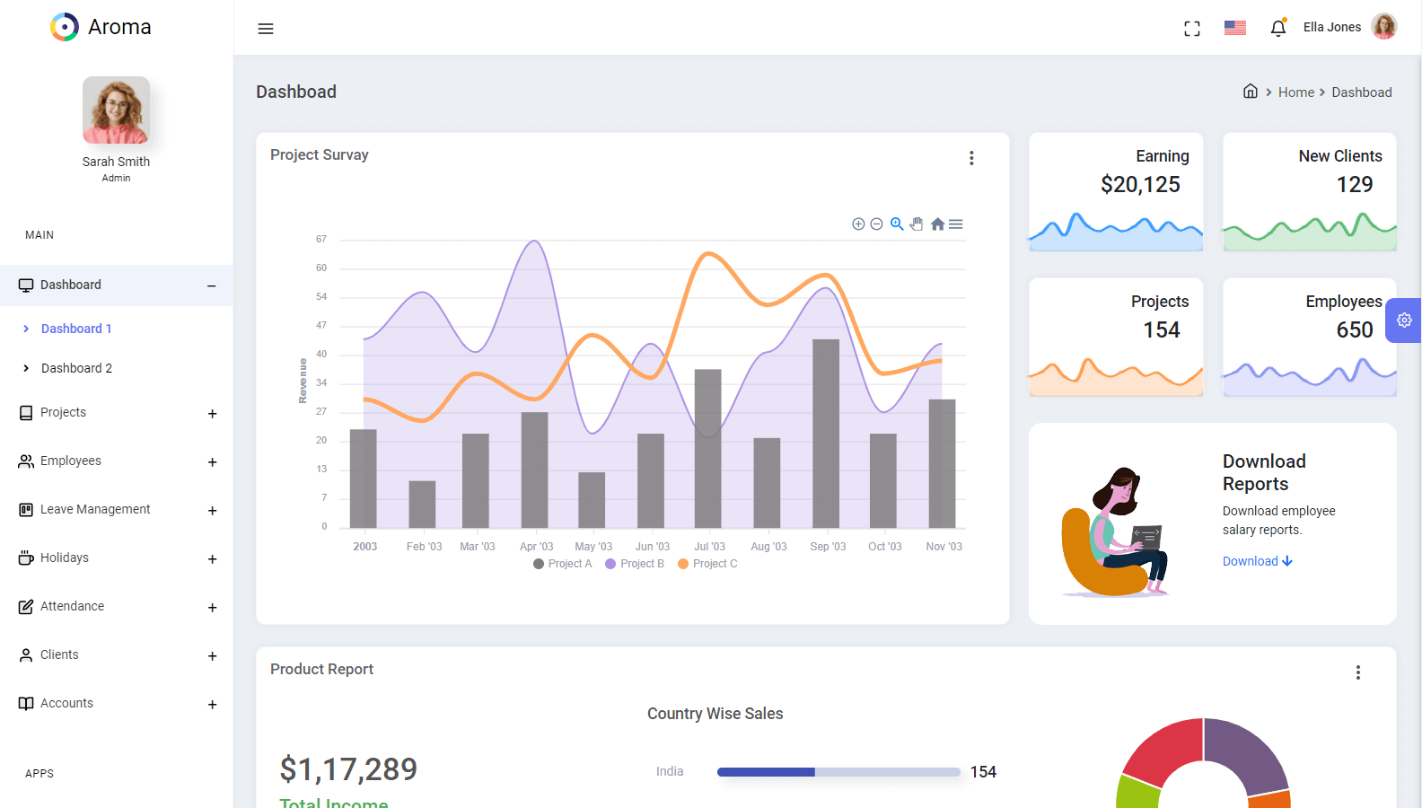 Kuber - Angular 15+ HR, Projects & Employee Management Material Design ...