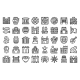 Lisbon Icons Set Outline Vector, Vectors | GraphicRiver