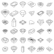 Jewel Icons Set Vector Outline, Vectors | GraphicRiver