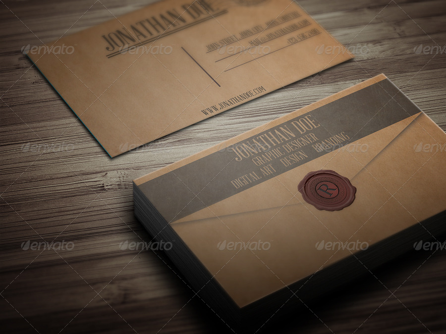 Letter Style Business Card 2, Print Templates | GraphicRiver