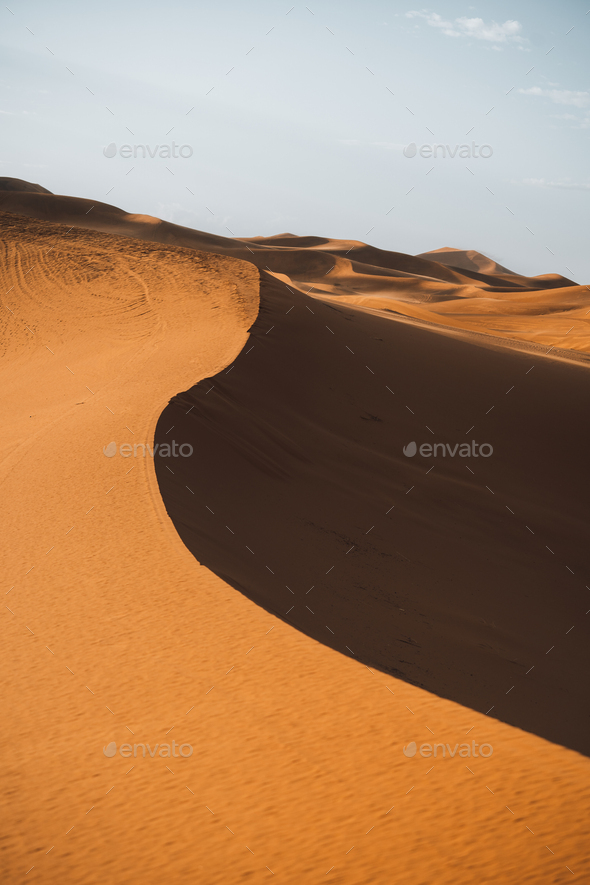 Sand texture in Morocco Sahara Merzouga Desert portrait oriented Stock ...