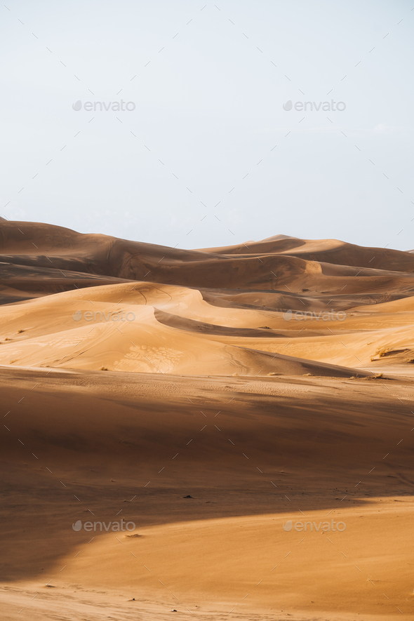 Sand texture in Morocco Sahara Merzouga Desert portrait oriented Stock ...