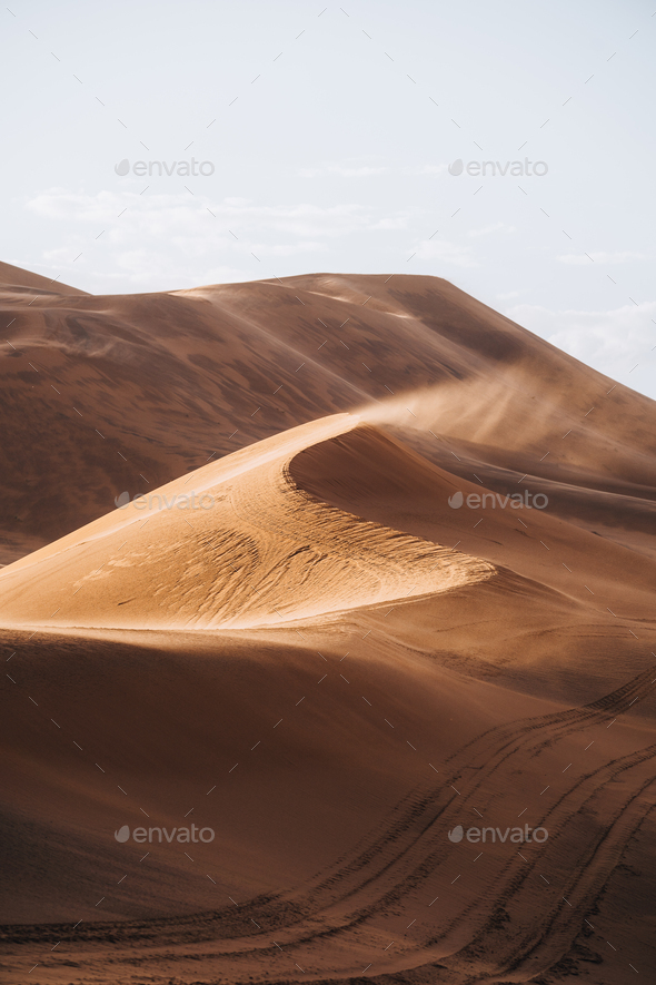 Sand texture in Morocco Sahara Merzouga Desert portrait oriented Stock ...
