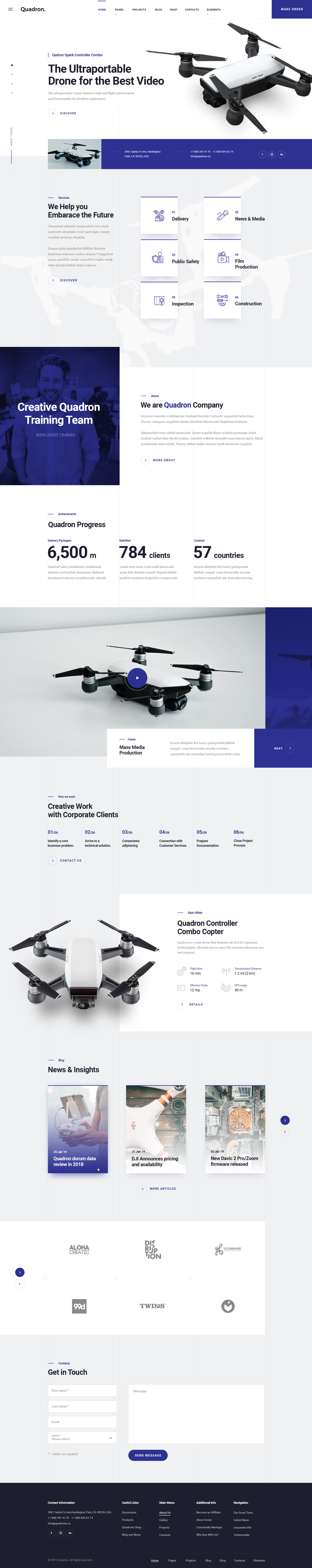 Quadron | Drone UAV Business & Videography HTML Template by Artureanec