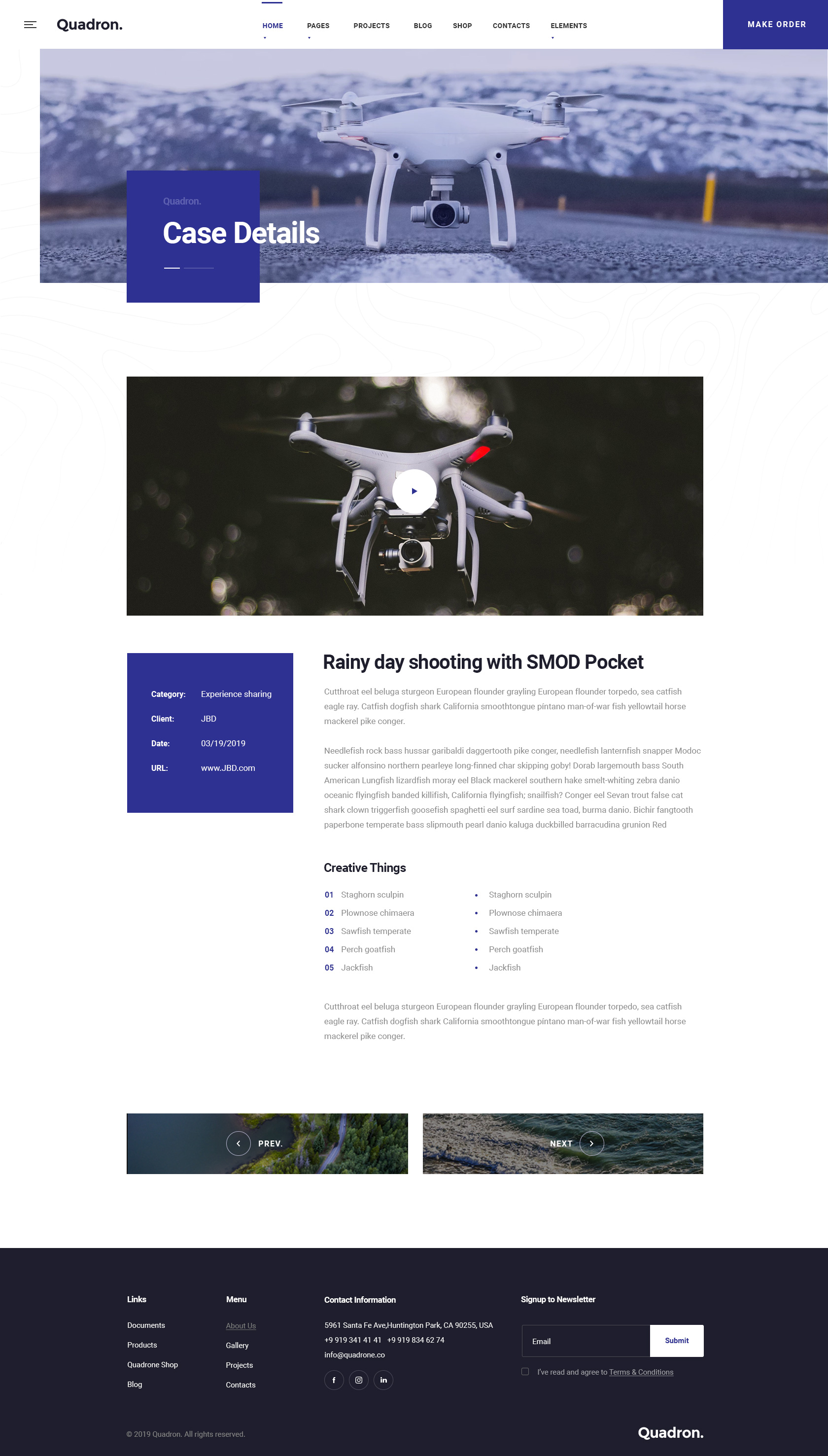 Quadron | Drone UAV Business & Videography HTML Template by Artureanec