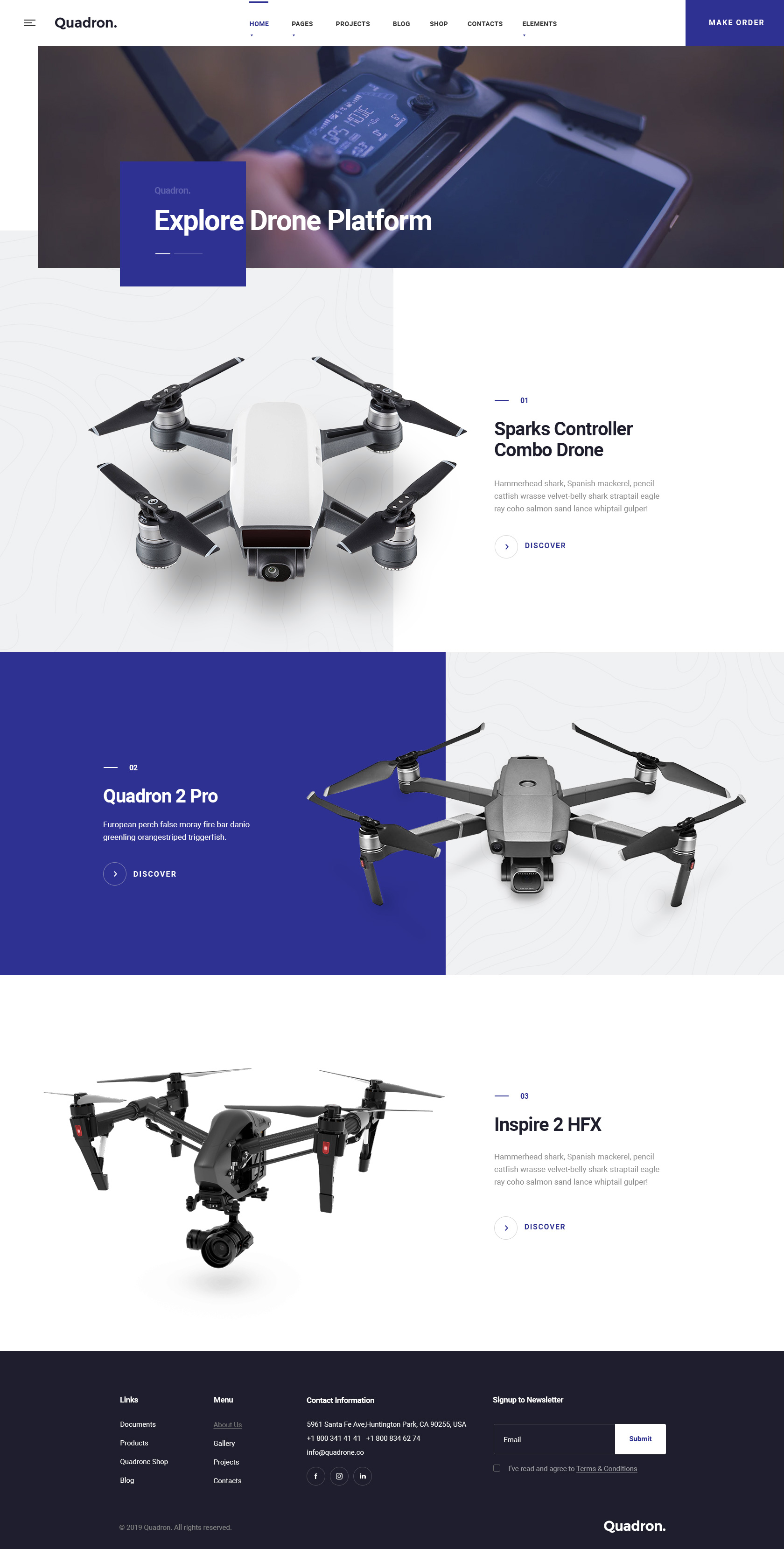 Quadron | Drone UAV Business & Videography HTML Template by Artureanec