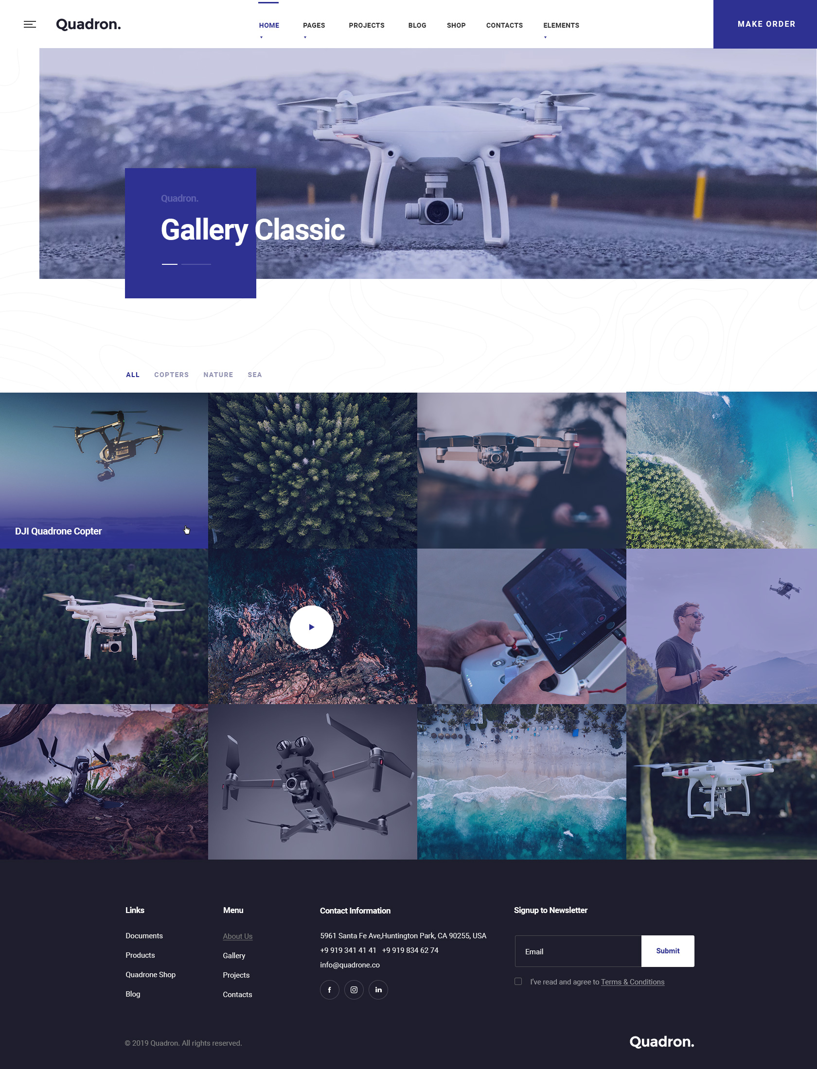 Quadron | Drone UAV Business & Videography HTML Template by Artureanec