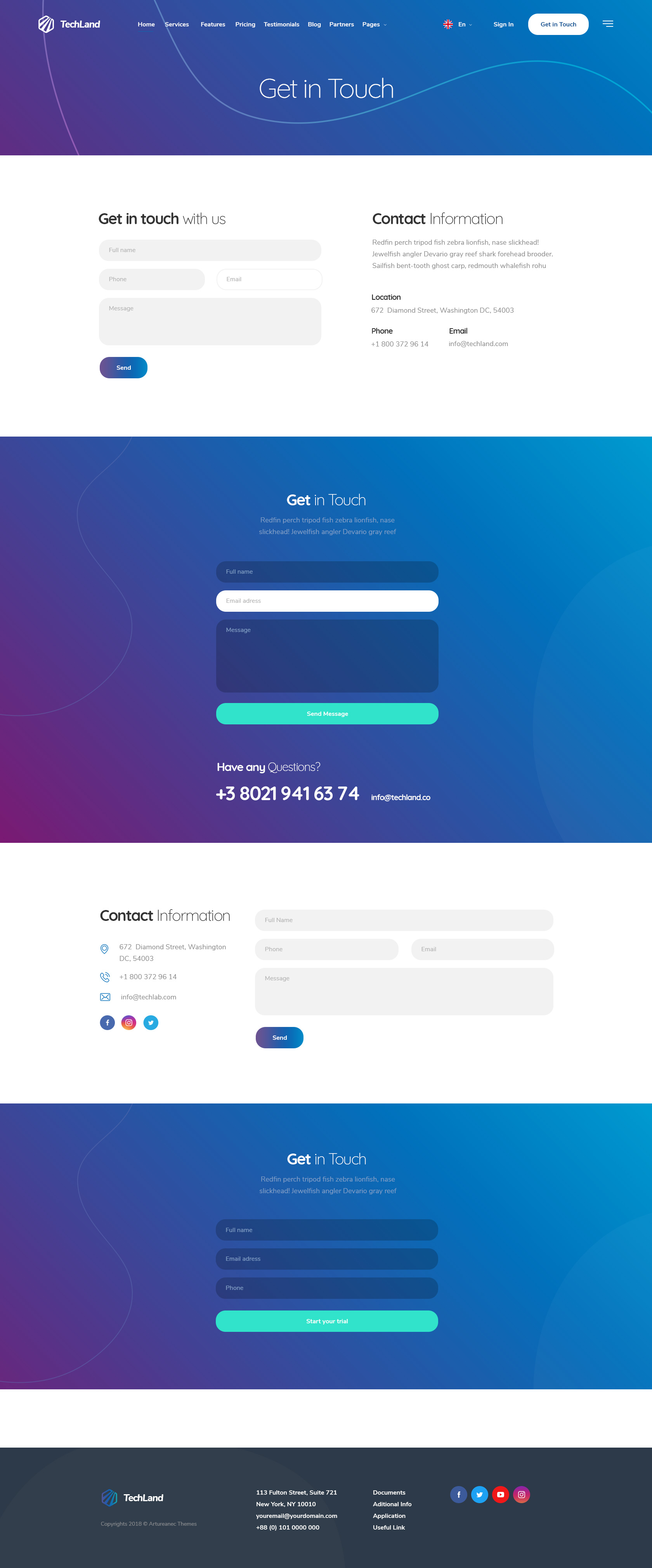 TechLand - SEO|Marketing, SAAS|Software, App, VPN Landing pages + UI ...