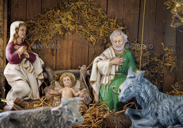 Nativity Manger or Creche of the Catholic Church to Celebrate the Birth ...