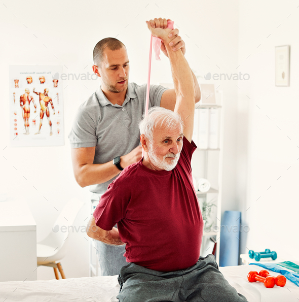 nurse doctor senior care exercise physical therapy exercising help ...