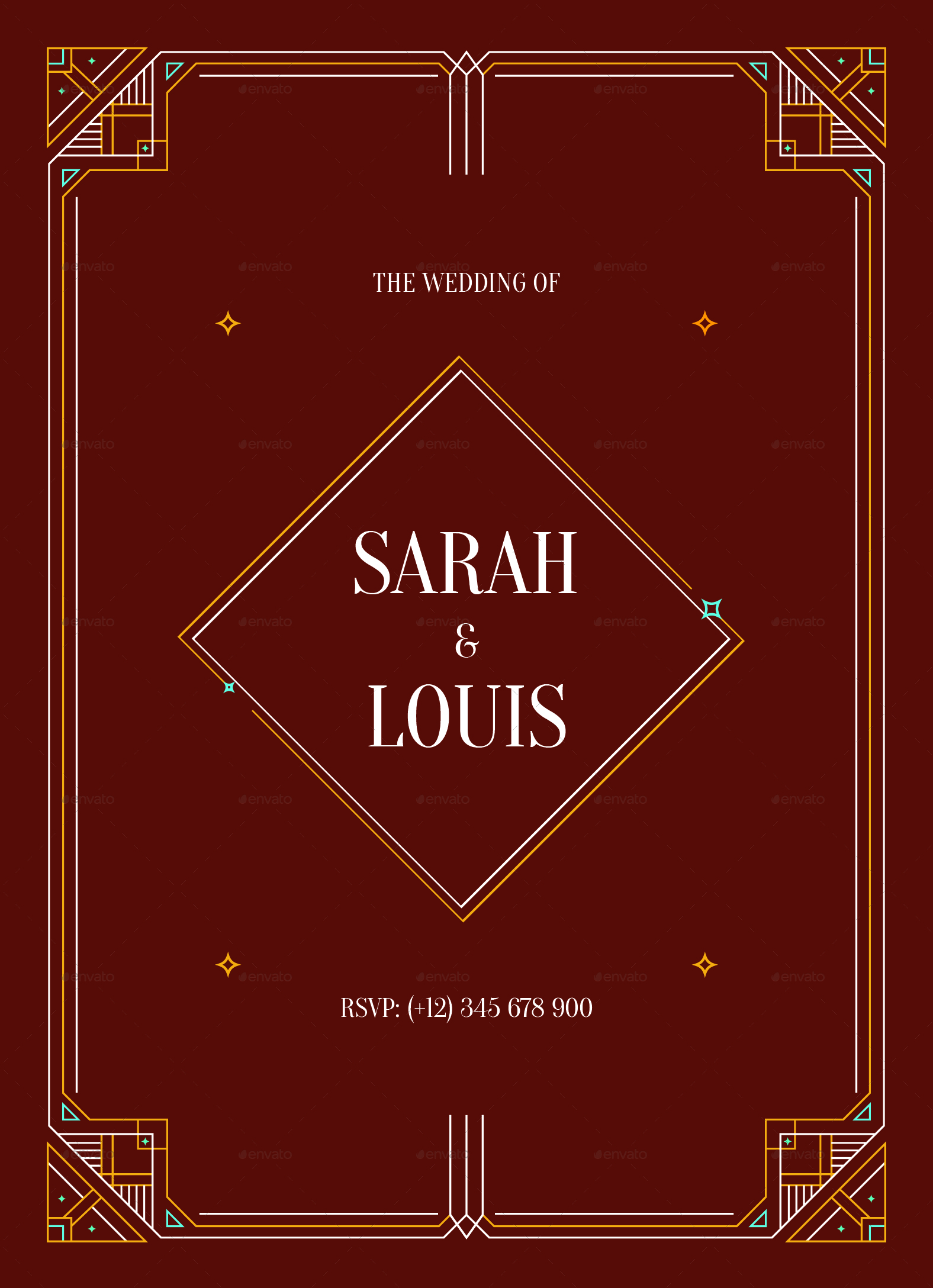 Elegant Wedding Invitation Template, Print Templates | GraphicRiver