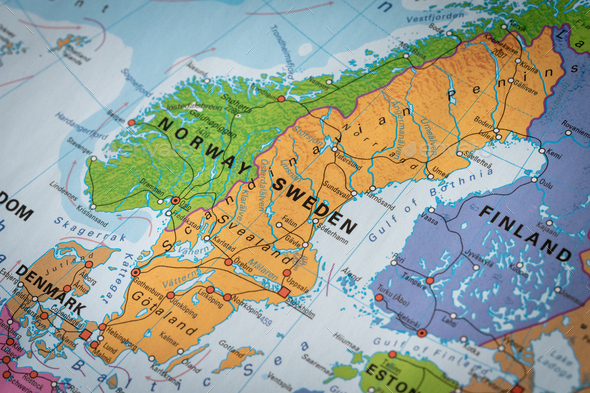 map of Norway and Sweden Stock Photo by tom3cky | PhotoDune