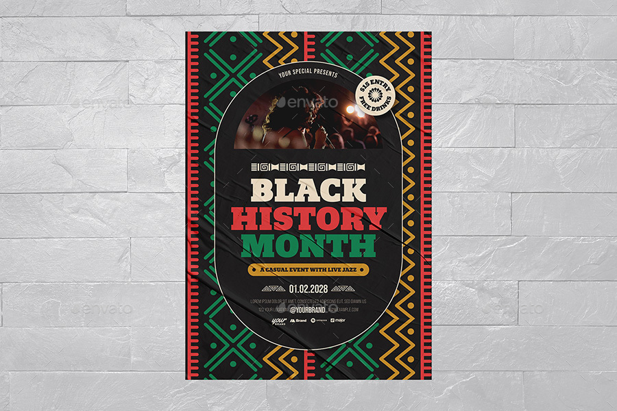 Black History Month Flyer Template, Print Templates | GraphicRiver