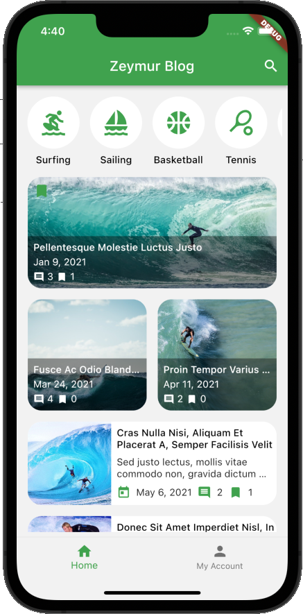 Blog App Ui Template For Flutter By Zeymur Codecanyon