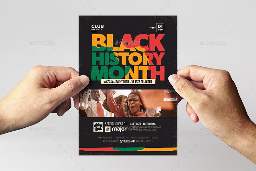 Black History Month Flyer Template, Print Templates | GraphicRiver