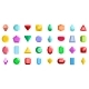 Jewel Icons Set Flat Style, Vectors | GraphicRiver
