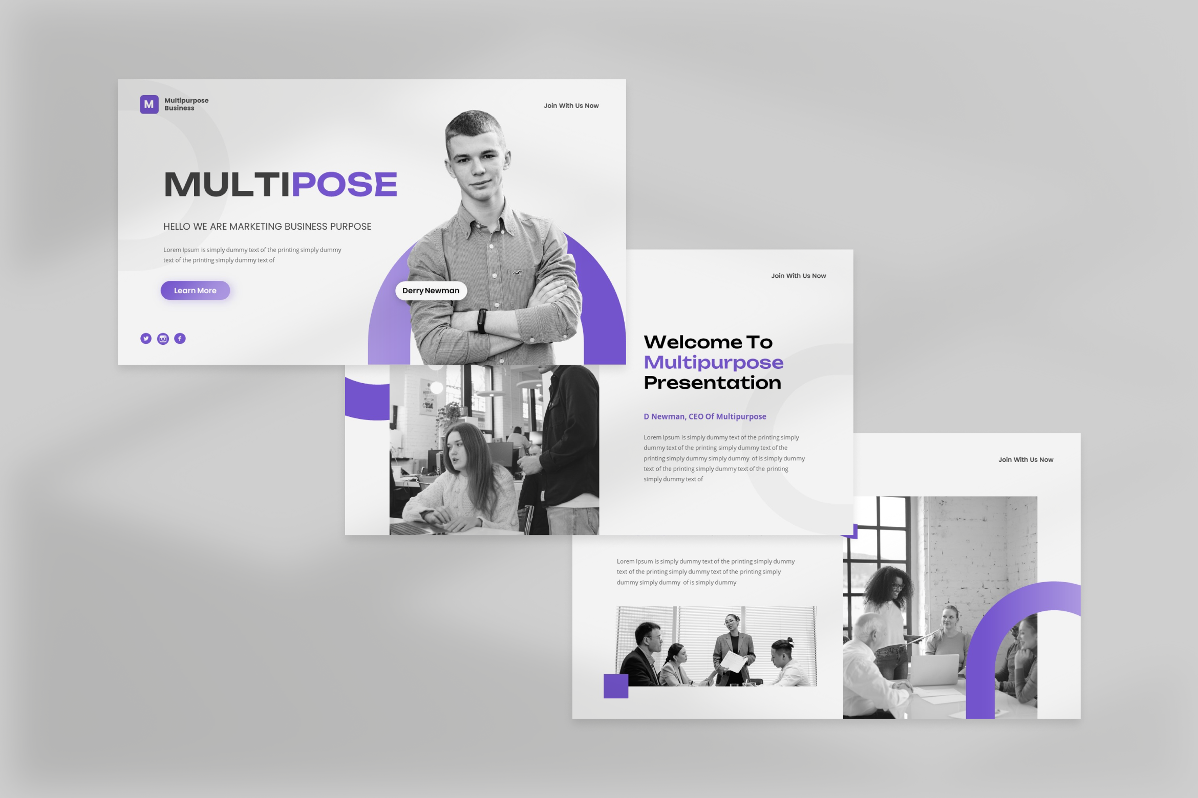 Multipurpose Business Powerpoint Template, Presentation Templates ...