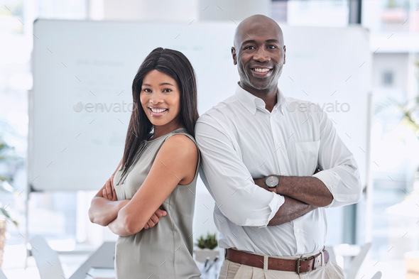 Partnership, leadership and business people in office for startup ...