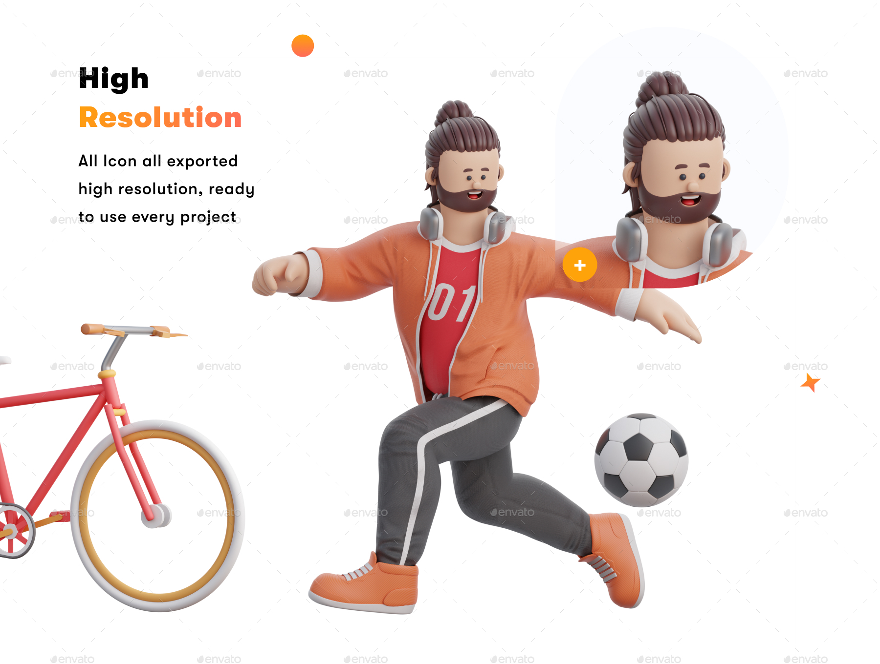 3D Character Sports Pack, Graphics | GraphicRiver