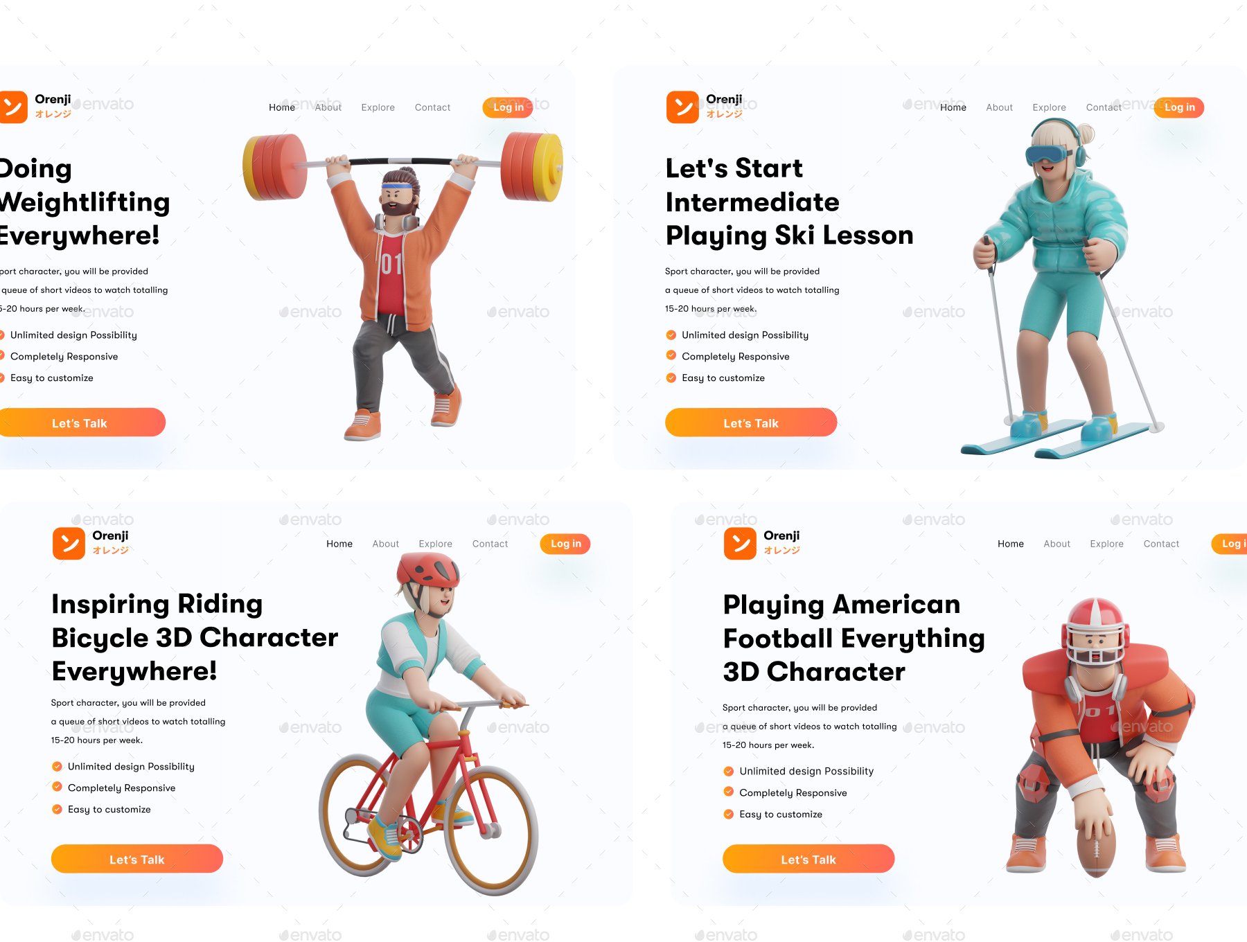 3D Character Sports Pack, Graphics | GraphicRiver