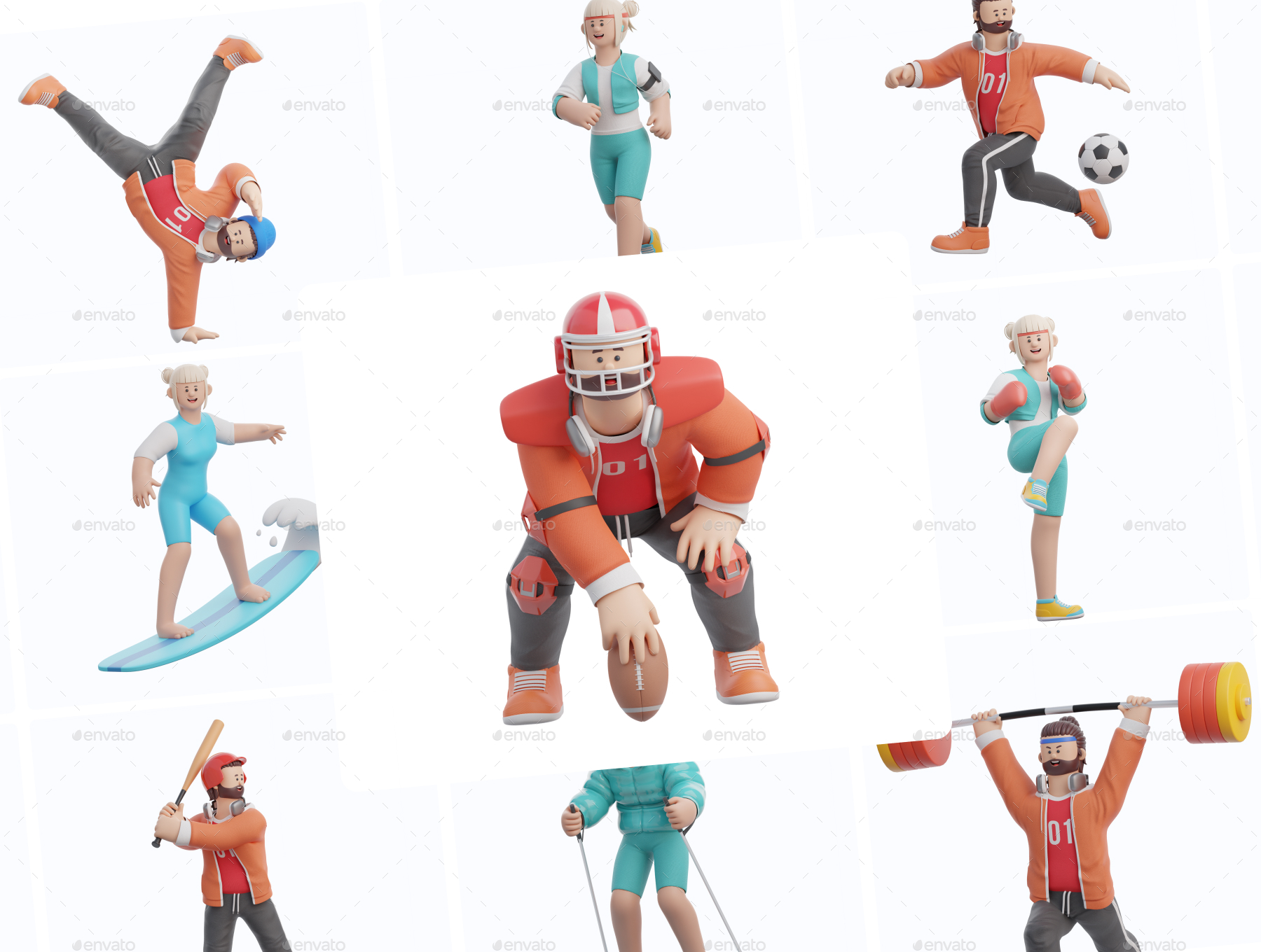 3D Character Sports Pack, Graphics | GraphicRiver