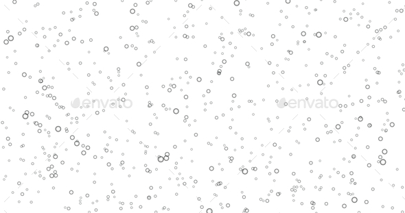 2D illustration of small bubbles floating on an isolated white ...