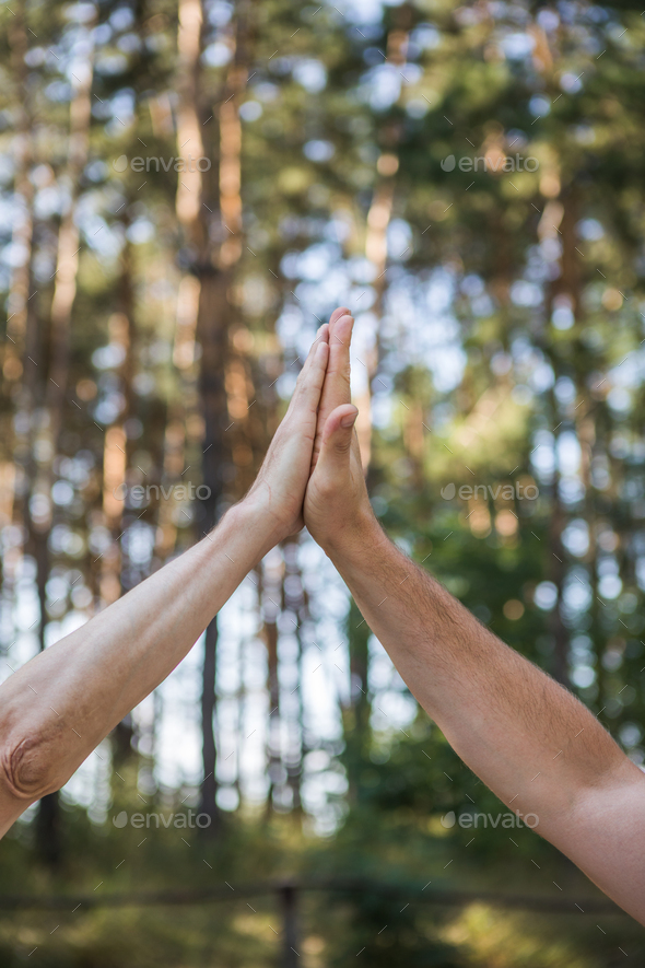 Helping hand concept, support. Friendly handshake. Two hands, shaking ...