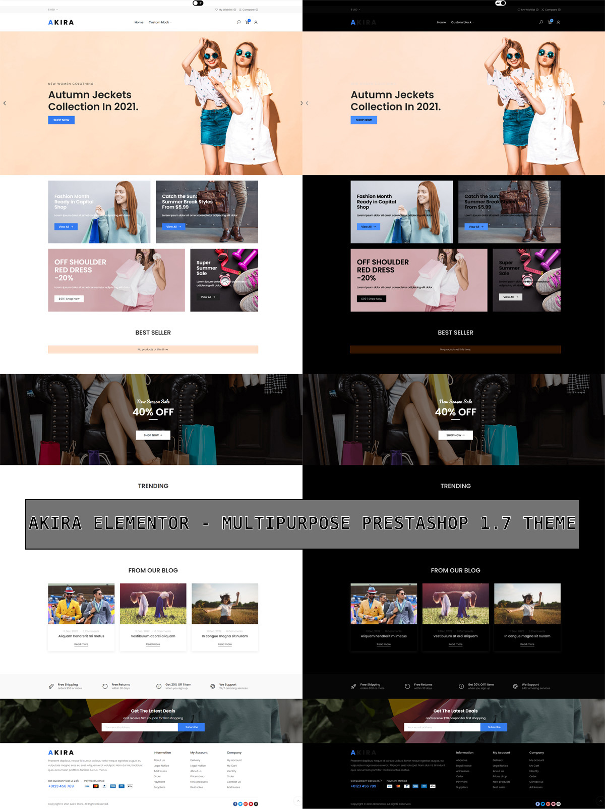 Dark mode module for any Prestashop theme and BackOffice by IDNK-Soft