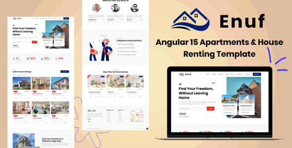 Enuf - Real Estate Angular 15 Template by HiBootstrap | ThemeForest
