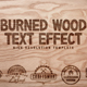 Burned Wood Text Effect Template, Add-ons | GraphicRiver