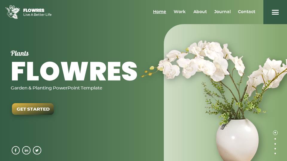 Flowres - Garden & Planting PowerPoint Template, Presentation Templates