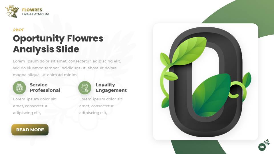 Flowres - Garden & Planting PowerPoint Template, Presentation Templates
