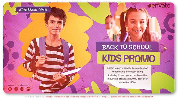 Best School Kids Slideshow, After Effects Project Files | VideoHive
