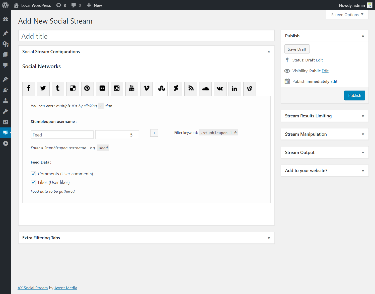 AX Social Stream by axentmedia | CodeCanyon