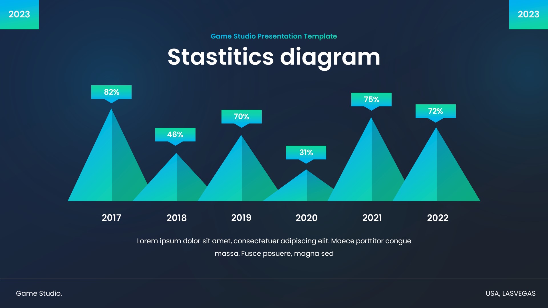 VR Games - Gaming Studio Powerpoint Template, Presentation Templates