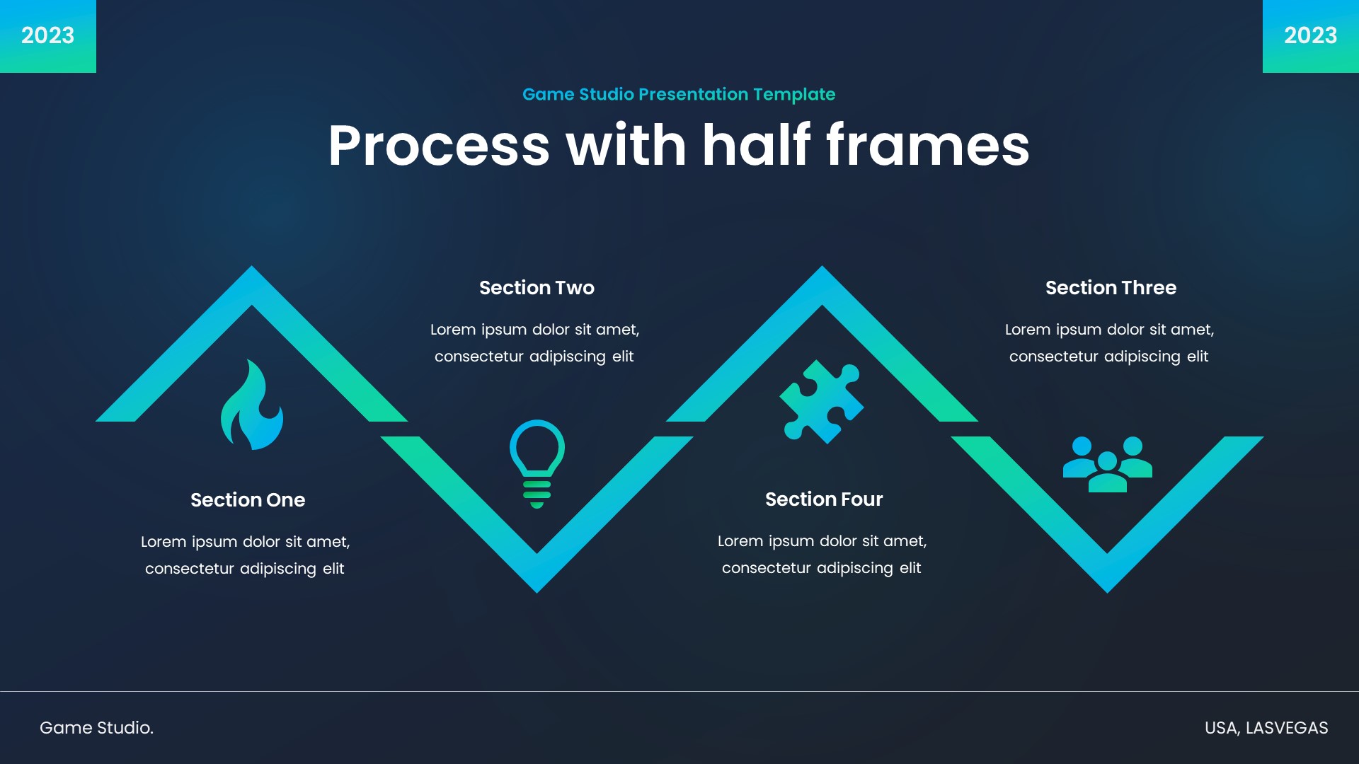 VR Games - Gaming Studio Powerpoint Template, Presentation Templates