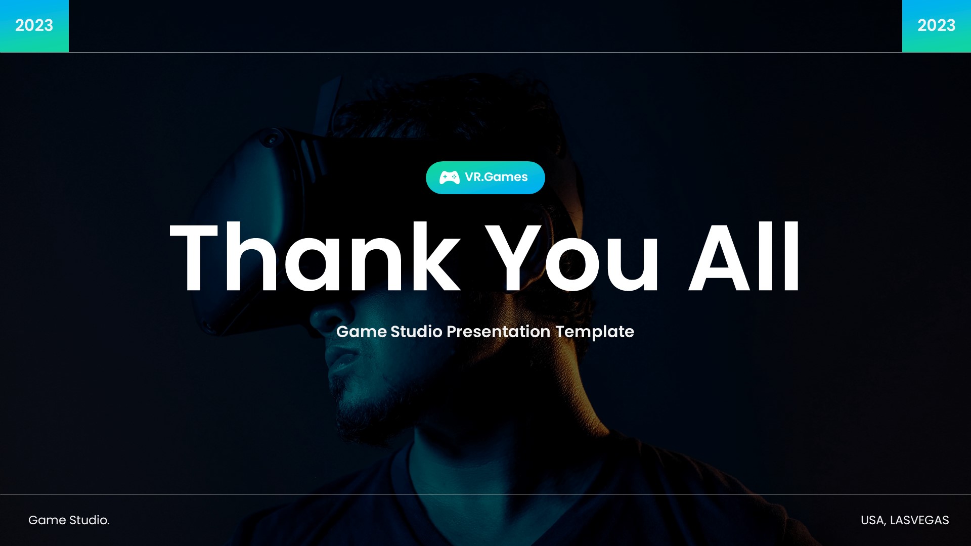 VR Games - Gaming Studio Powerpoint Template, Presentation Templates