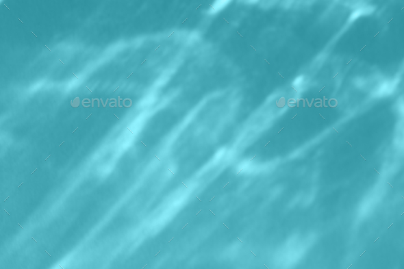 Caustic effect light refraction on blue wall overlay photo mockup ...